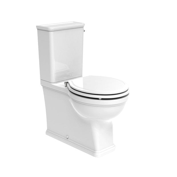 Marston Comfort Height Close Coupled Fully Enclosed Pan WC with Chrome ...